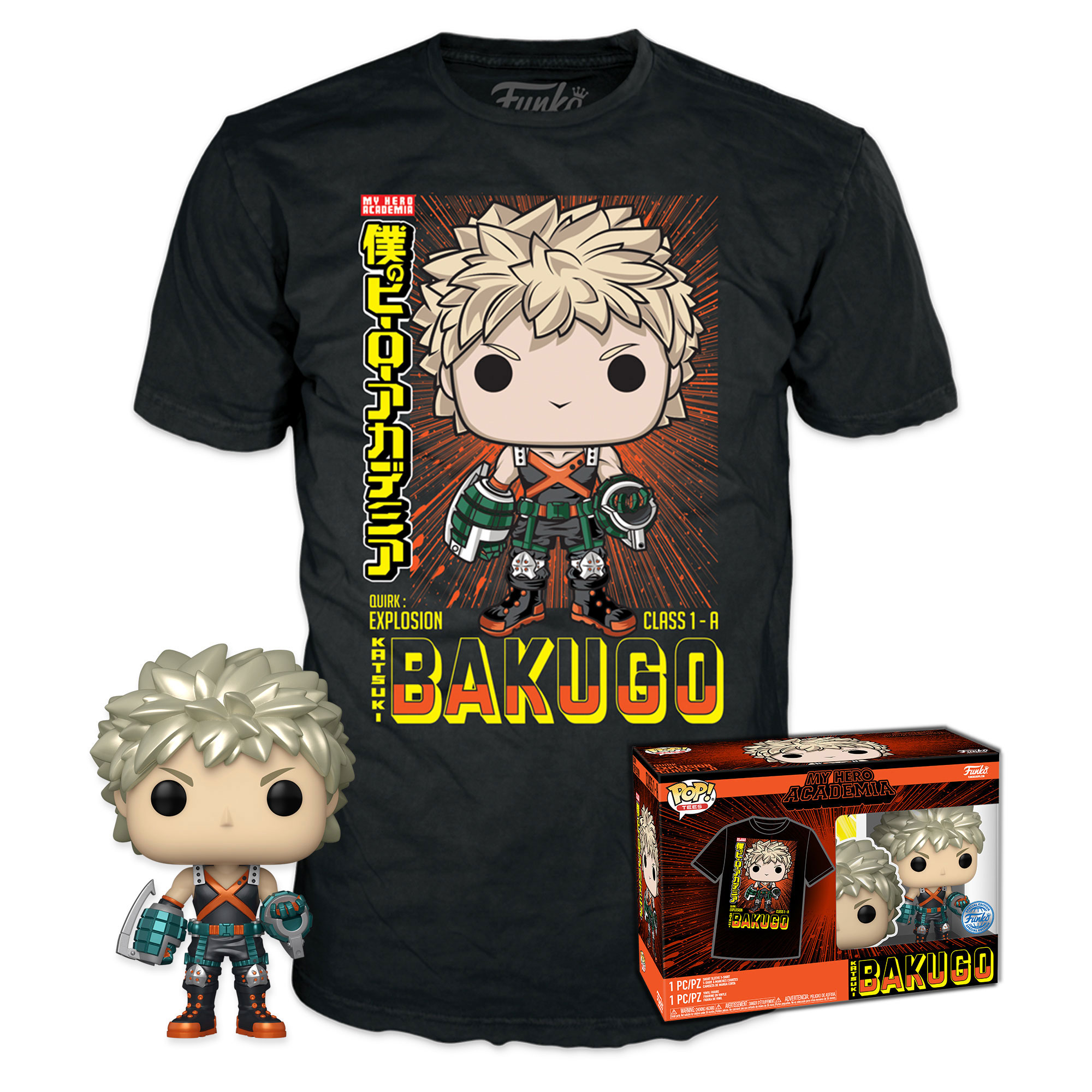 Pack Funko Pop + T-Shirt Katsuki Bakugo My Hero Academia