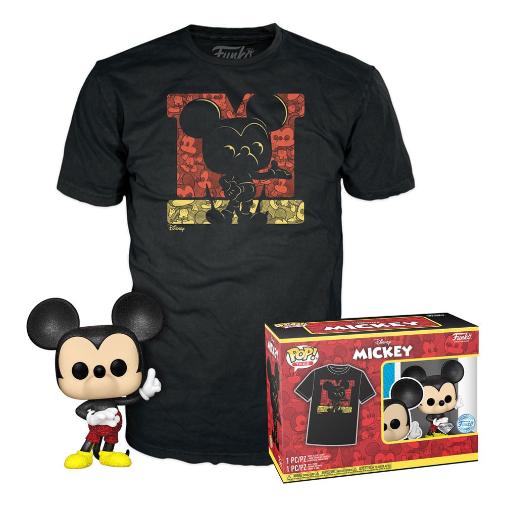 Pack Funko Pop + T-Shirt Mickey Mouse N°1187 Disney Diamond