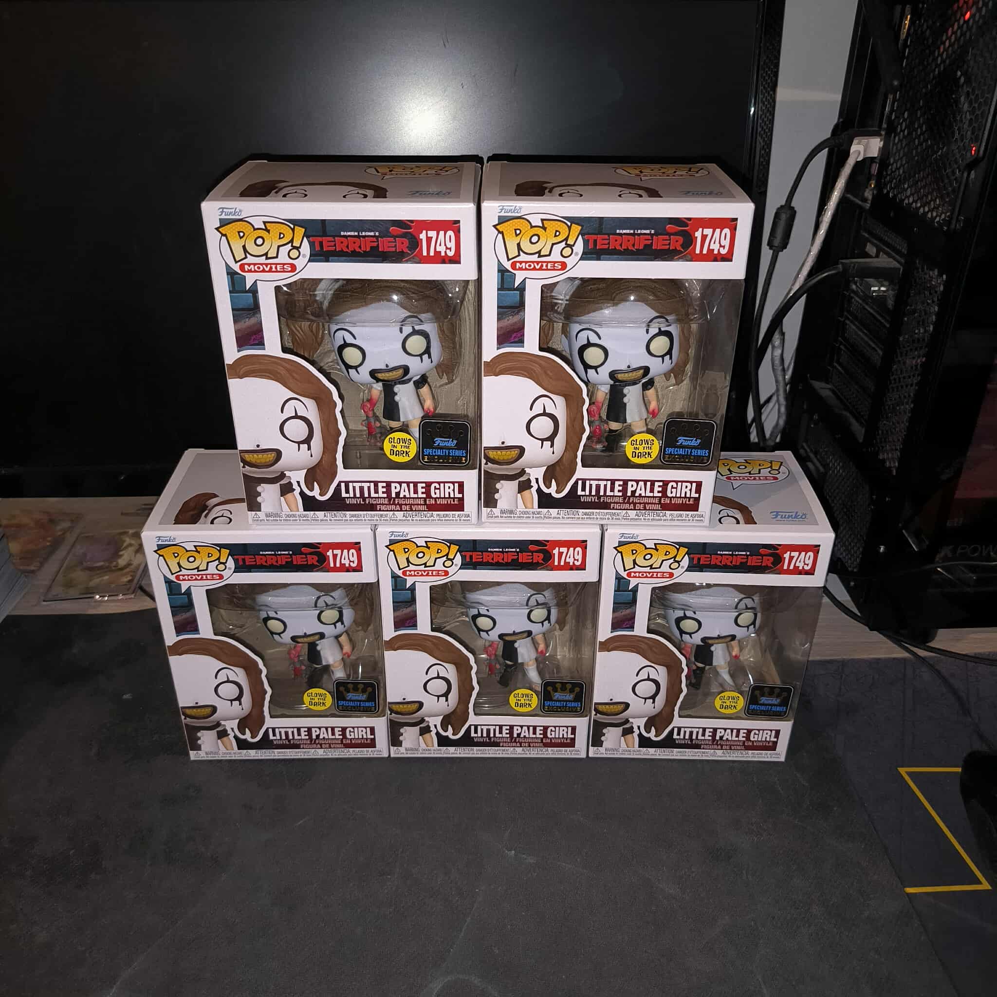 Lot 5 Funko Pop Little Pale Girl 1749 Terrifier GITD Specialty Exclu